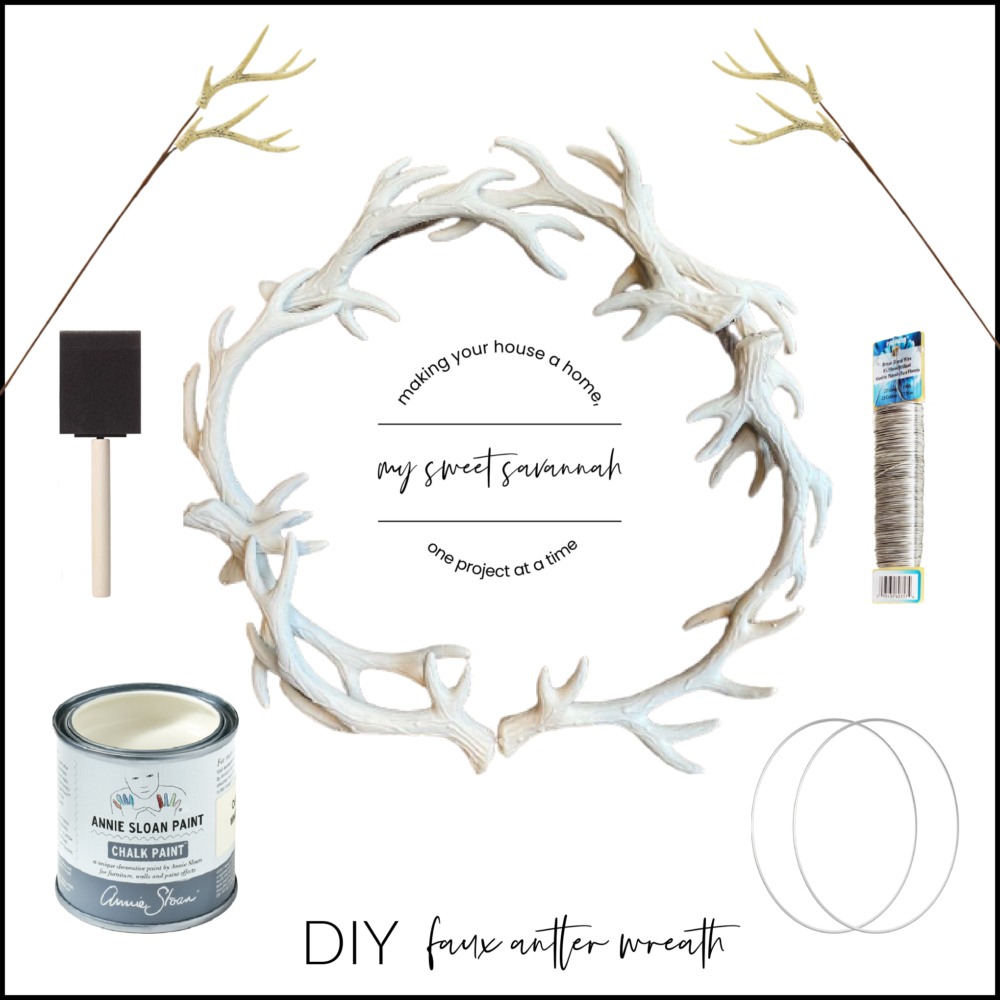 DIY antler wreath - My Sweet Savannah