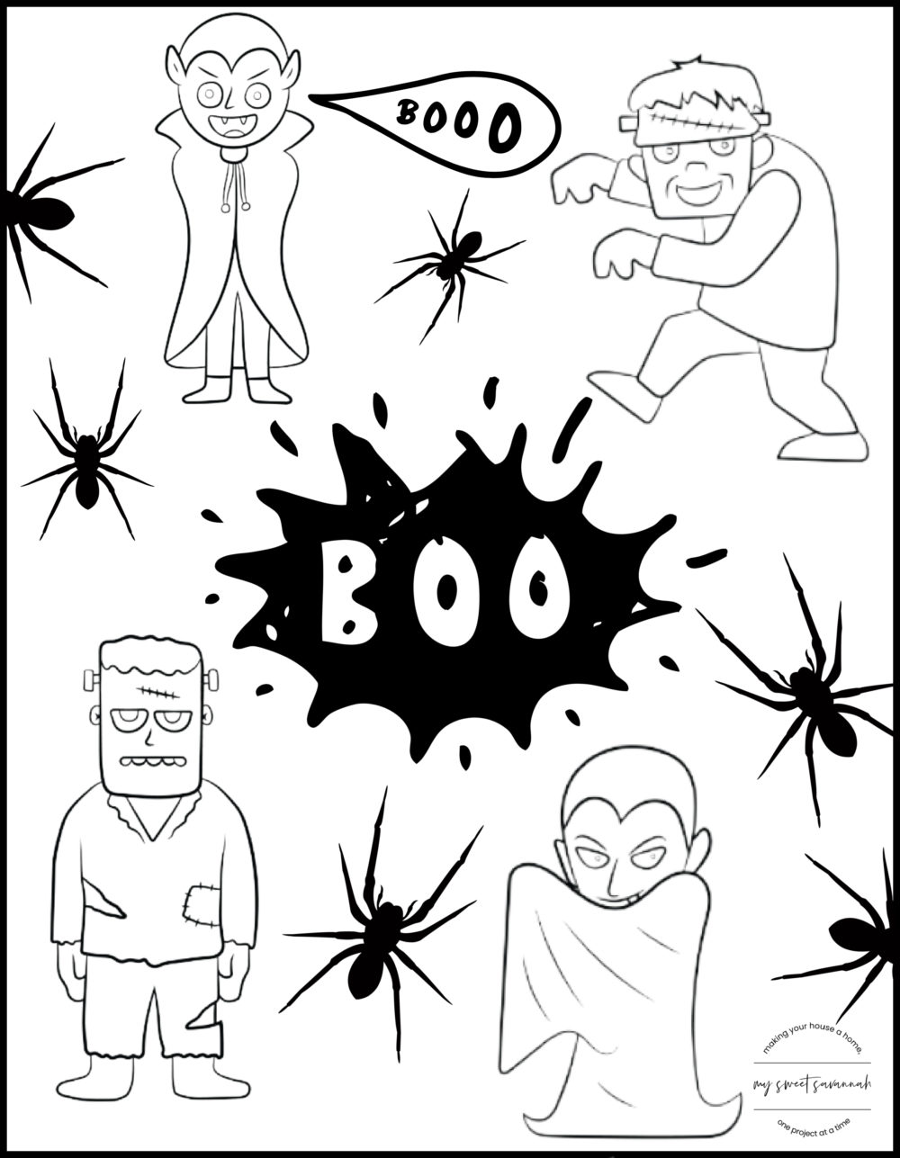 Halloween coloring pages- FREE PRINTABLES - My Sweet Savannah