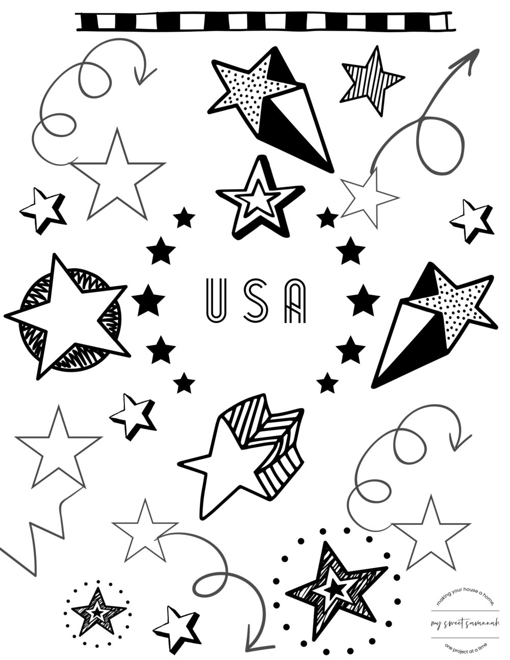 Fourth Of July Coloring Pages– Free Printables - My Sweet Savannah
