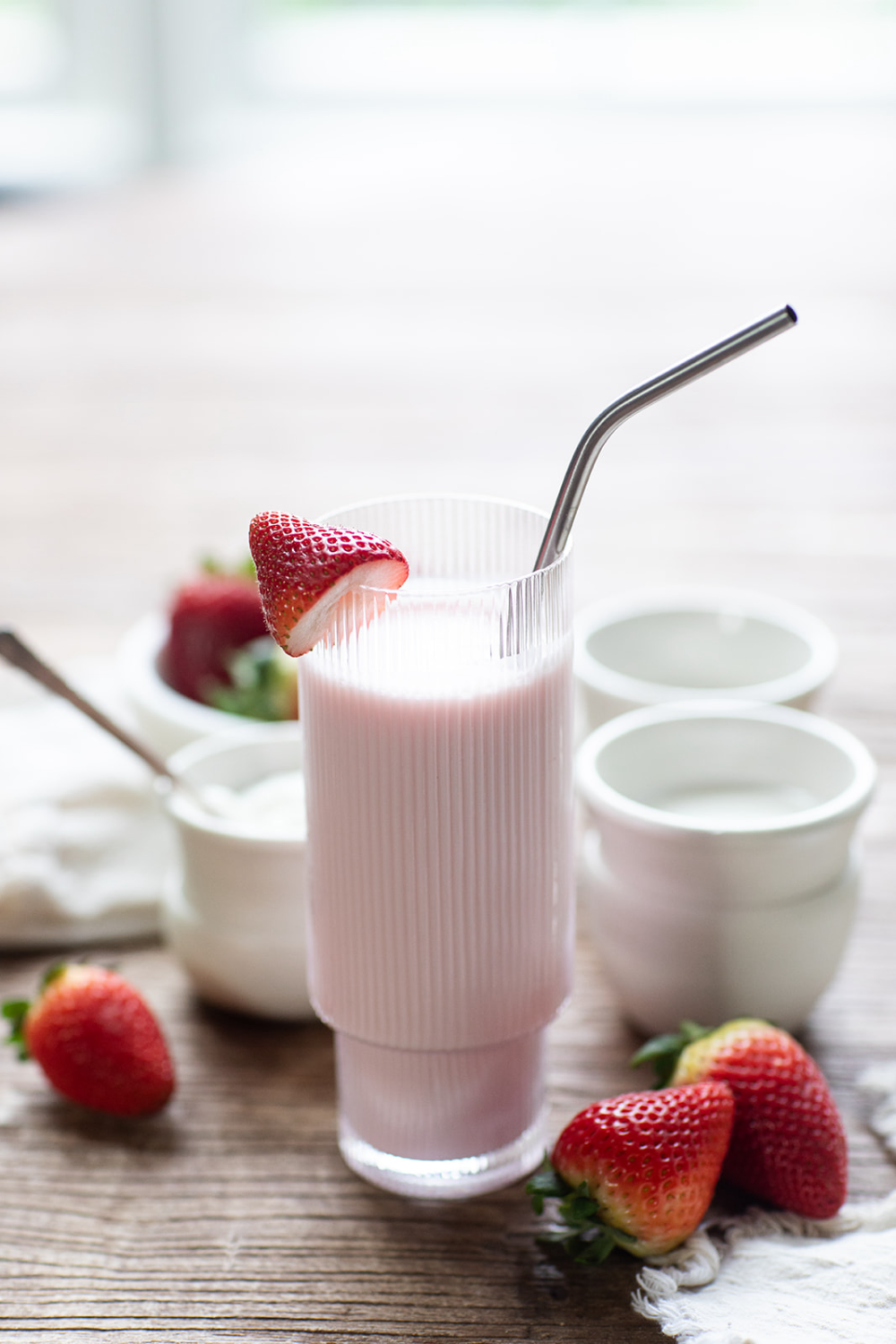 protein packed strawberry smoothie - My Sweet Savannah