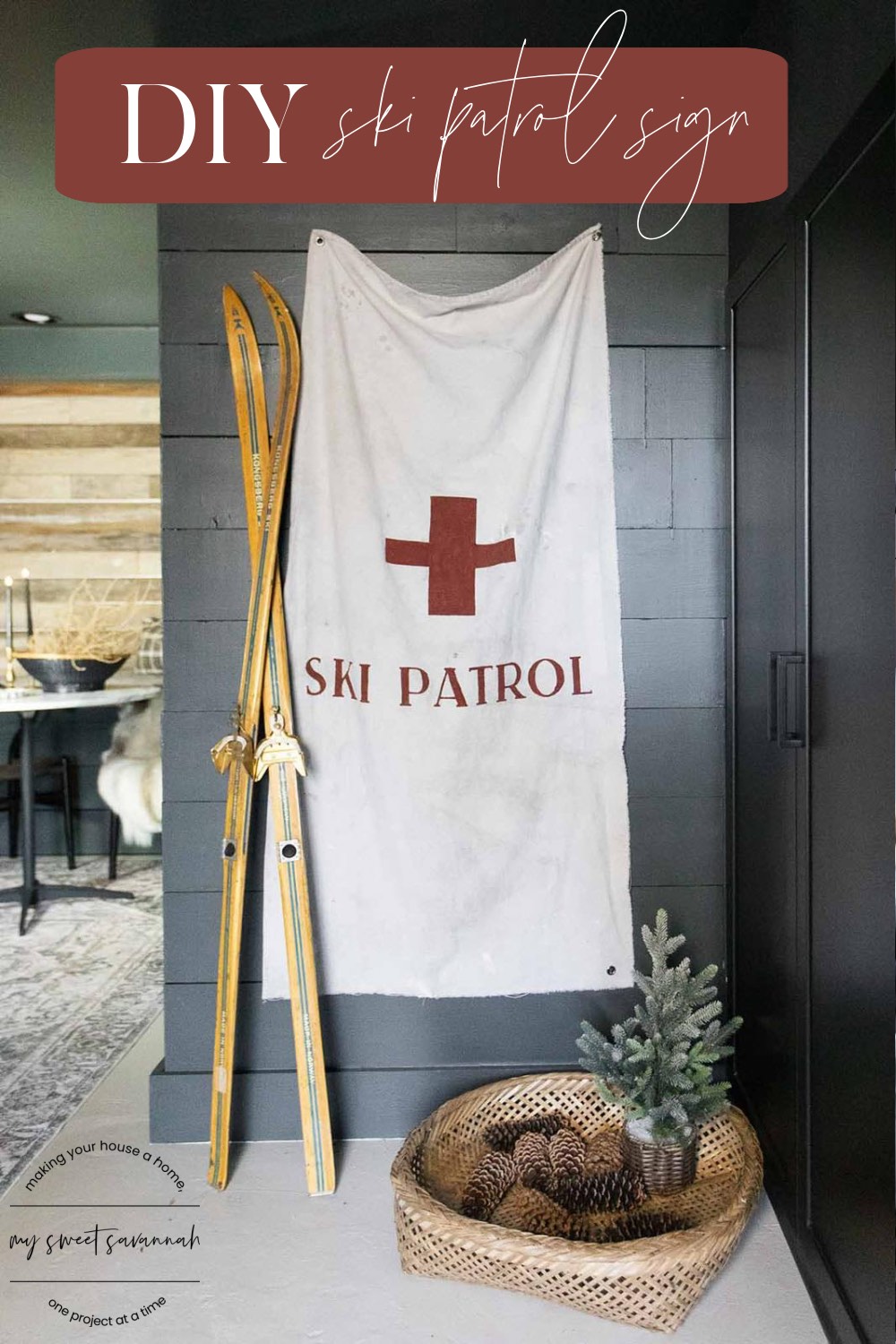 DIY Ski Patrol Sign: Create a Cozy Winter Decoration - My Sweet Savannah