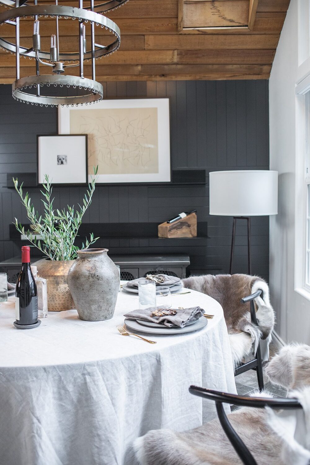 Rustic Holiday Table Setting in Warm Neutral Tones - My Sweet Savannah